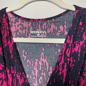 Merona | Dresses | Merona Maxi Dress Long Sleeve Tie Waist Stretchy ...